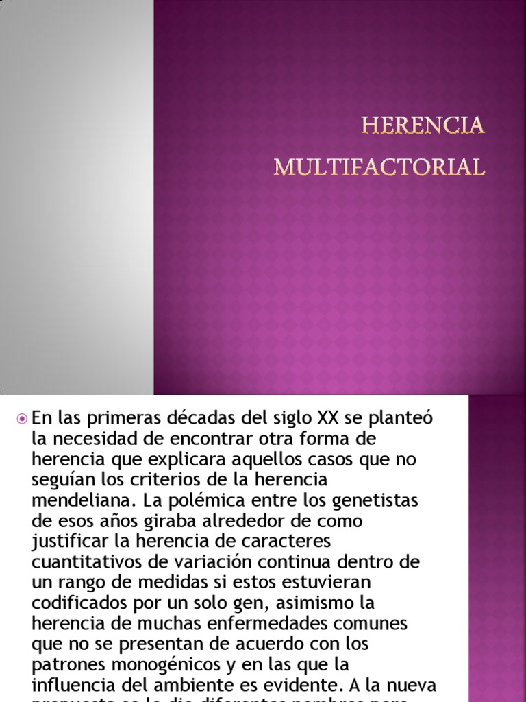 Herencia Multifactorial y Enfermedades Comunes | PDF | Hipertensión ...
