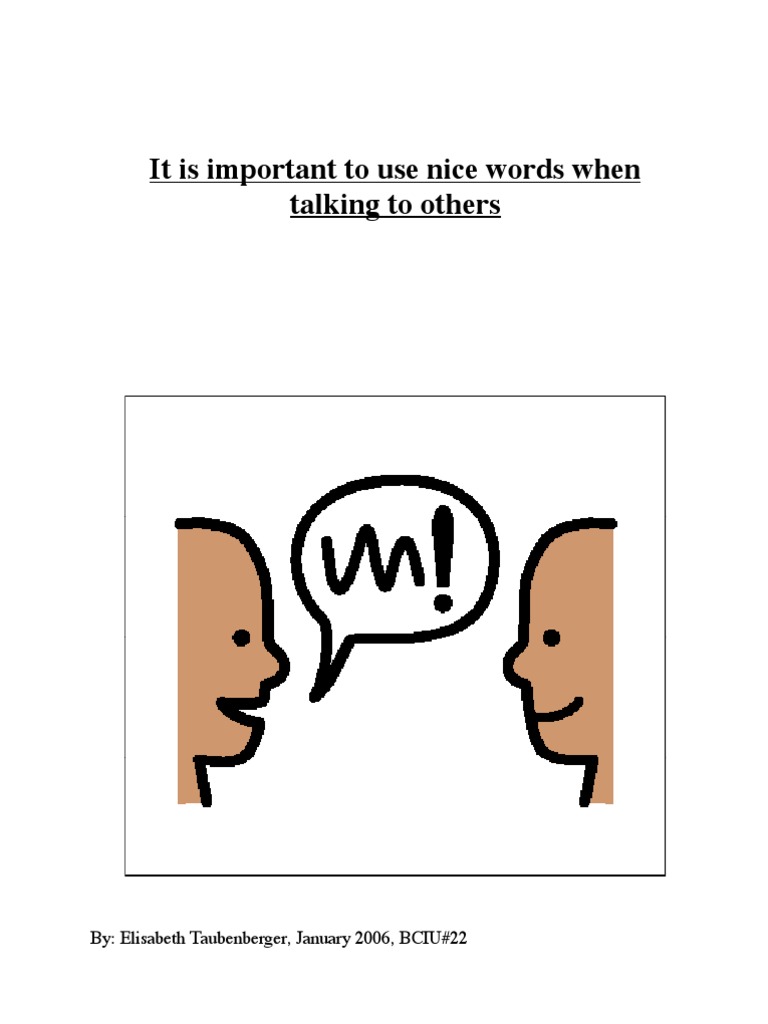 Importance of Using Nice Words | PDF