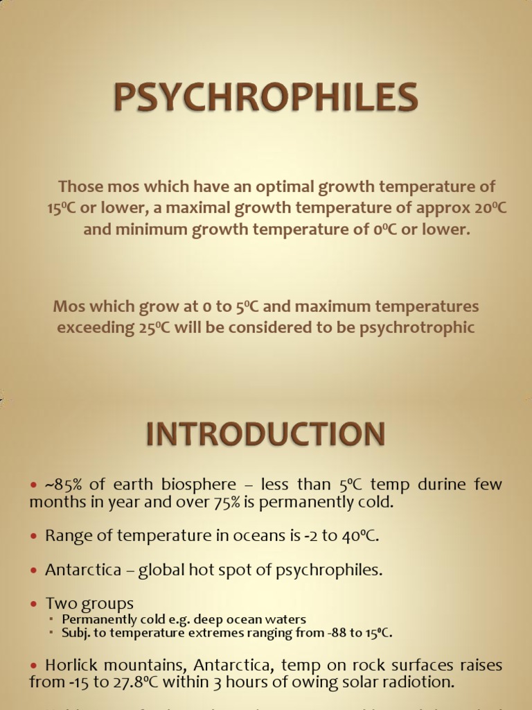 Psychrophiles
