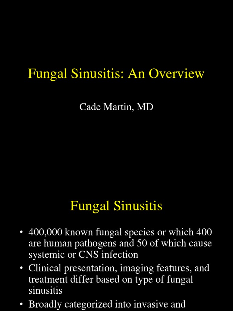 Overview of Fungal Sinusitis Types | PDF | Allergy | Medical Specialties