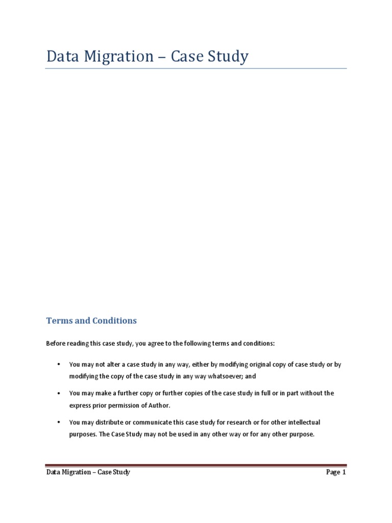 Data Migration Case Study Overview | PDF | Databases | Oracle Database