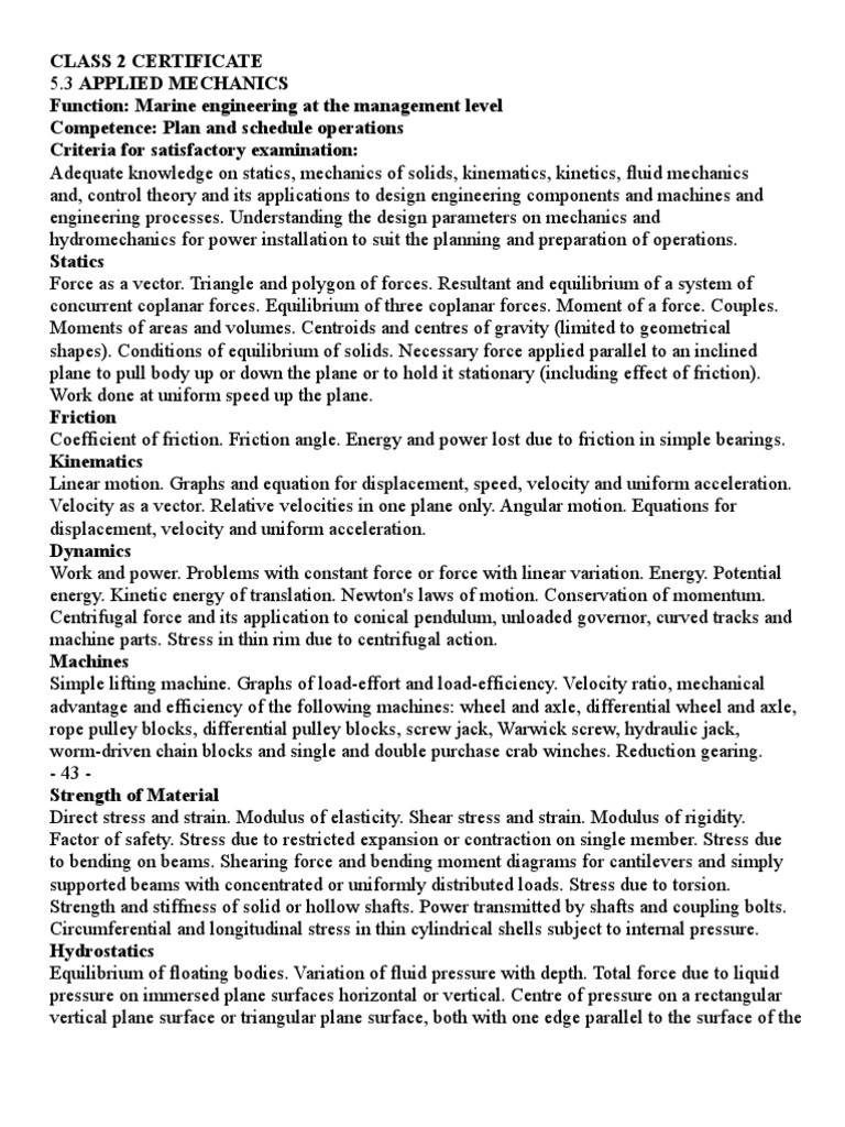 Diploma in Marine Engineering Overview | PDF | Internal Combustion ...