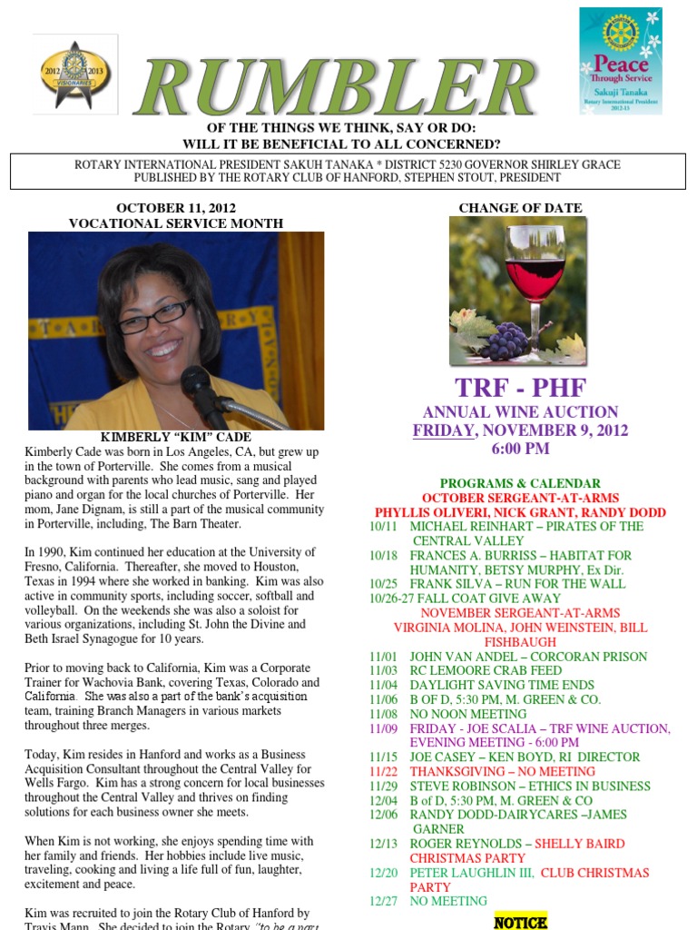 RCH Rumbler Oct 11 12 | PDF | Leisure | Business