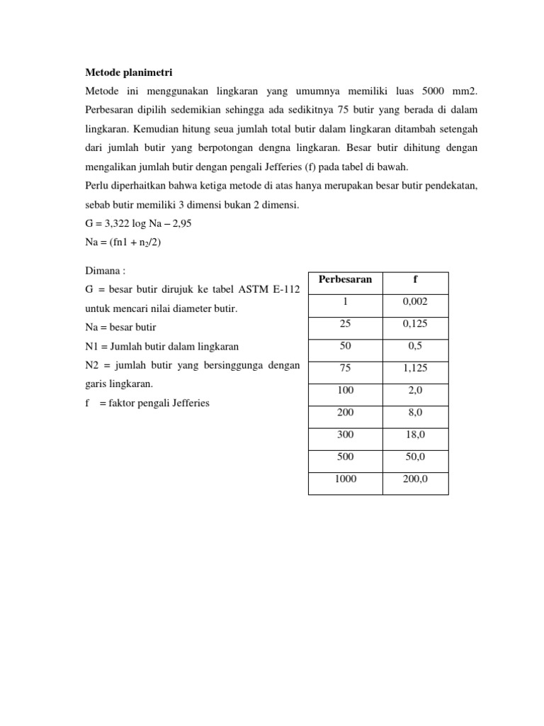 Metode Planimetri | PDF