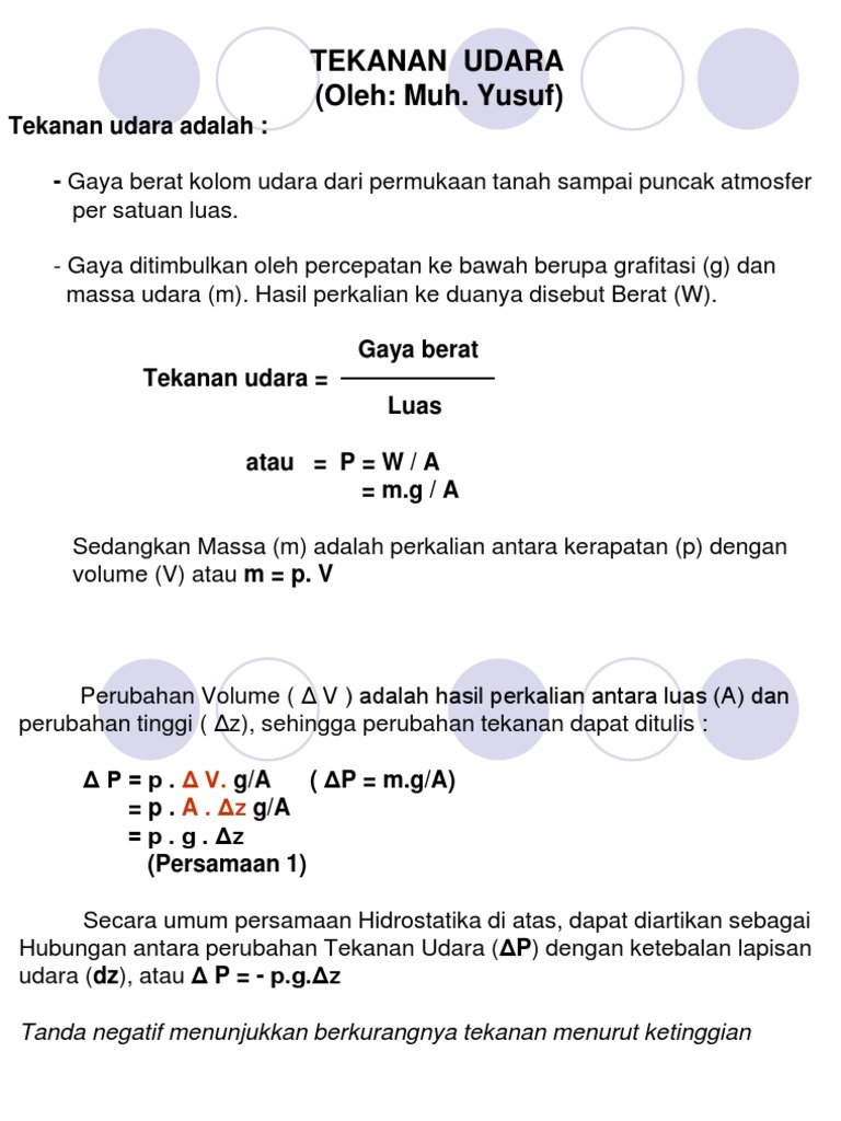 Tekanan Udara | PDF