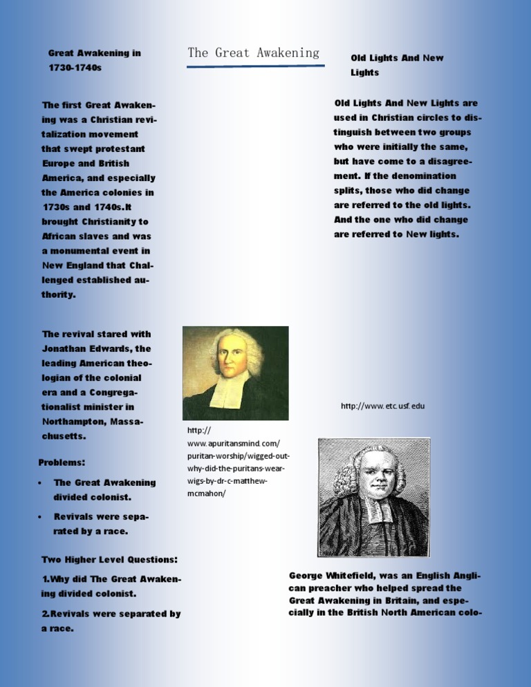 The Great Awakening: A Colonial Revival | PDF | Religion & Spirituality