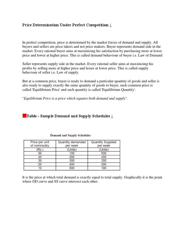 Price Determination | PDF | Prices | Supply (Economics)