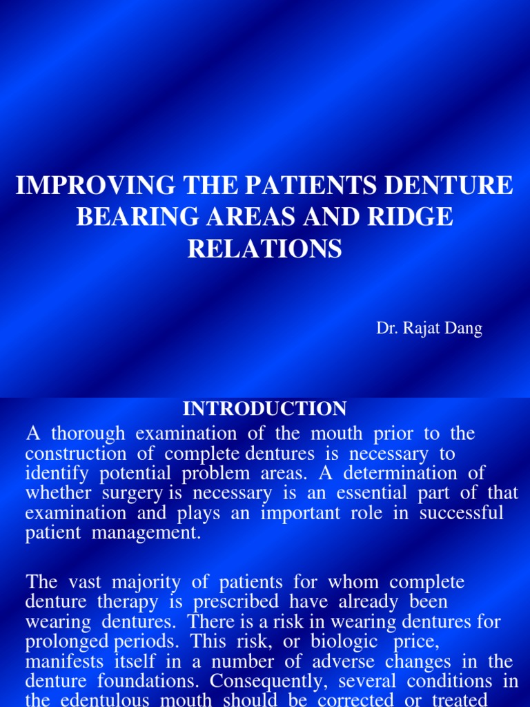 Pre Prosthetic Surgery | PDF | Dentures | Dental Implant