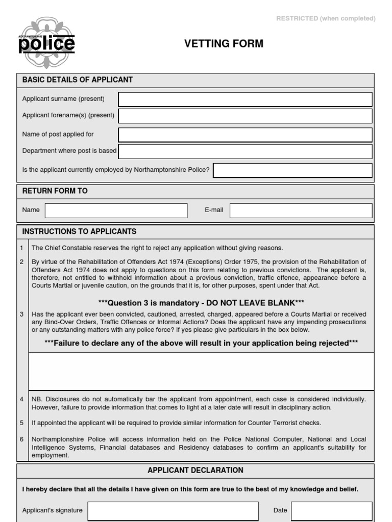 New Vetting Form | Public Law | Virtue