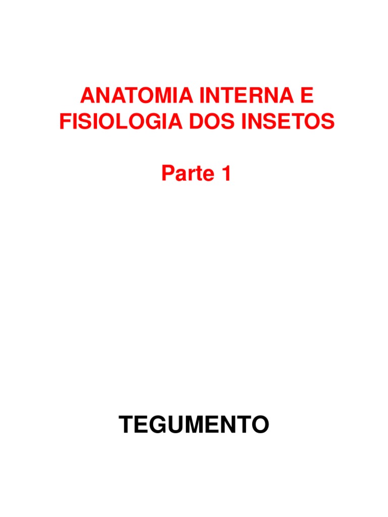 Anatomia Interna e Fisiologia Dos Insetos Parte 1 | PDF | Insetos ...