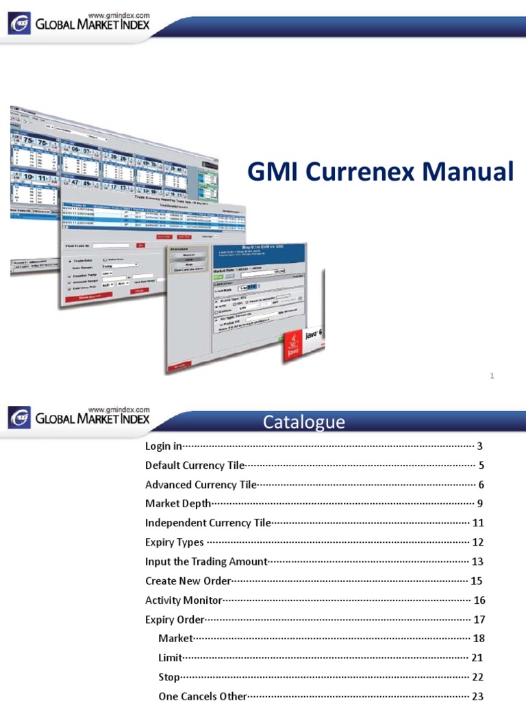 GMI Currenex Manual | PDF | Order (Exchange) | Market (Economics)