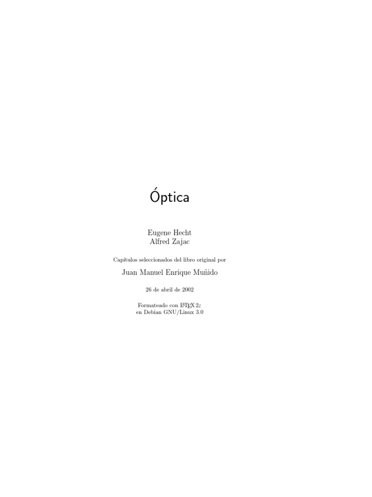 Optica Hecht | PDF | Olas | Movimiento (física)