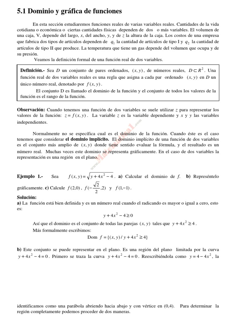 Funciones de Varias Variables | PDF | Derivado | Función (Matemáticas)