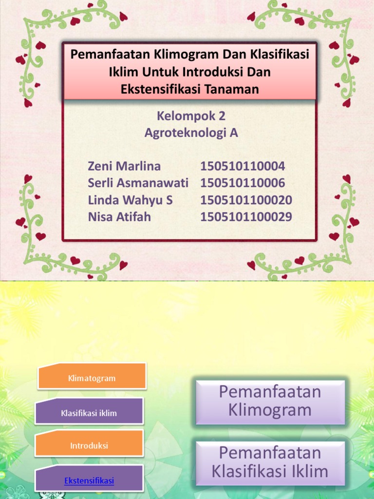 Pemanfaatan Klimogram Dan Klasifikasi Iklim Untuk Introduksi Dan | PDF | Sains & Matematika
