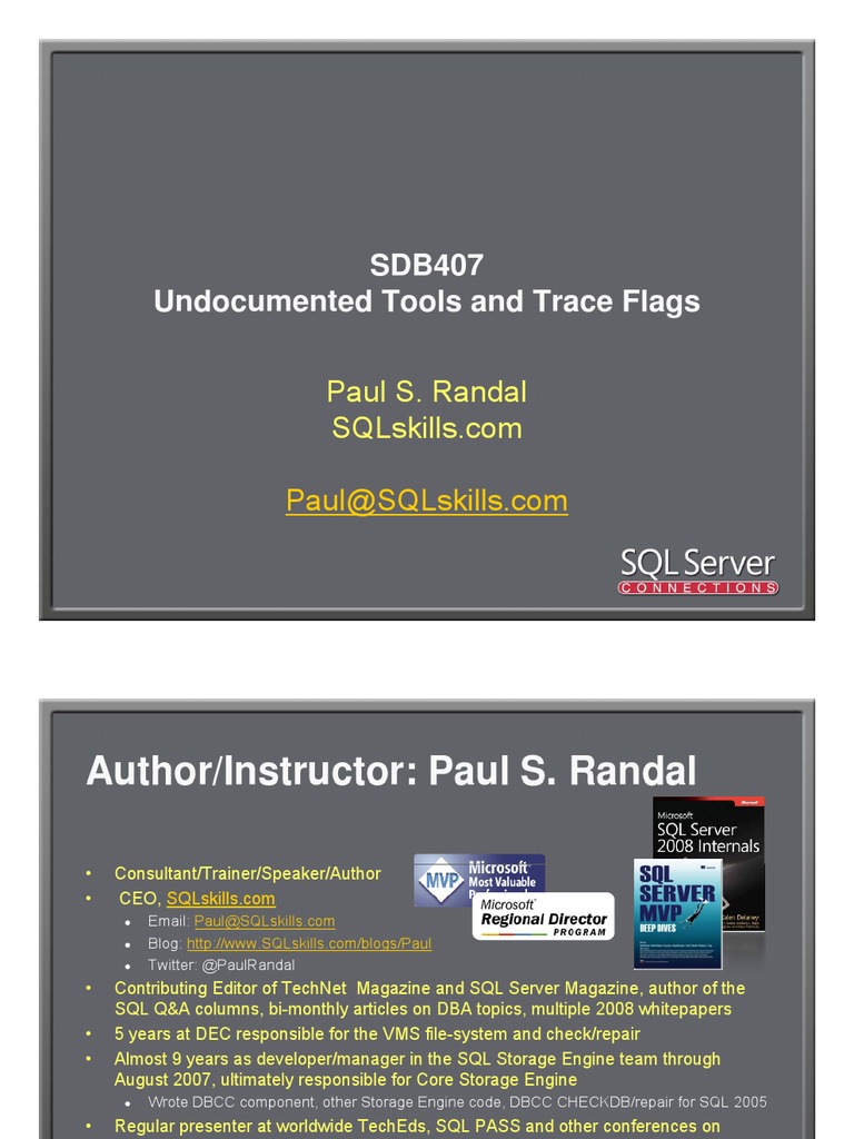 Undocumented SQL Server Tools & Flags | PDF | Database Index ...