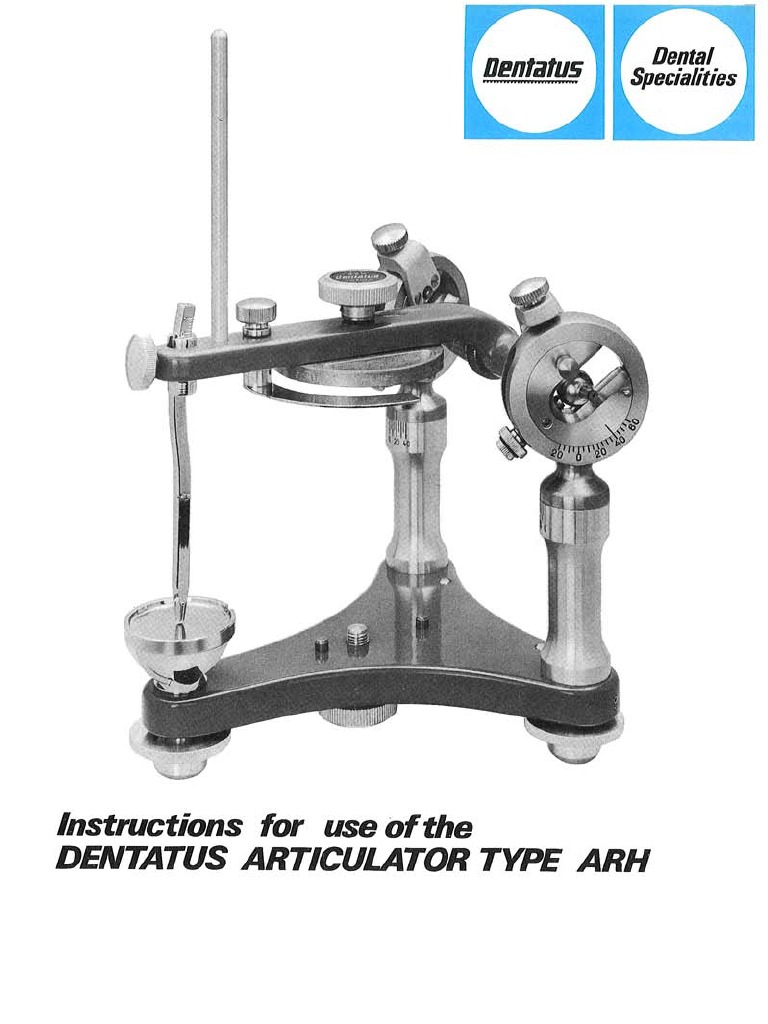 DENTATUS Articulator Manual | PDF