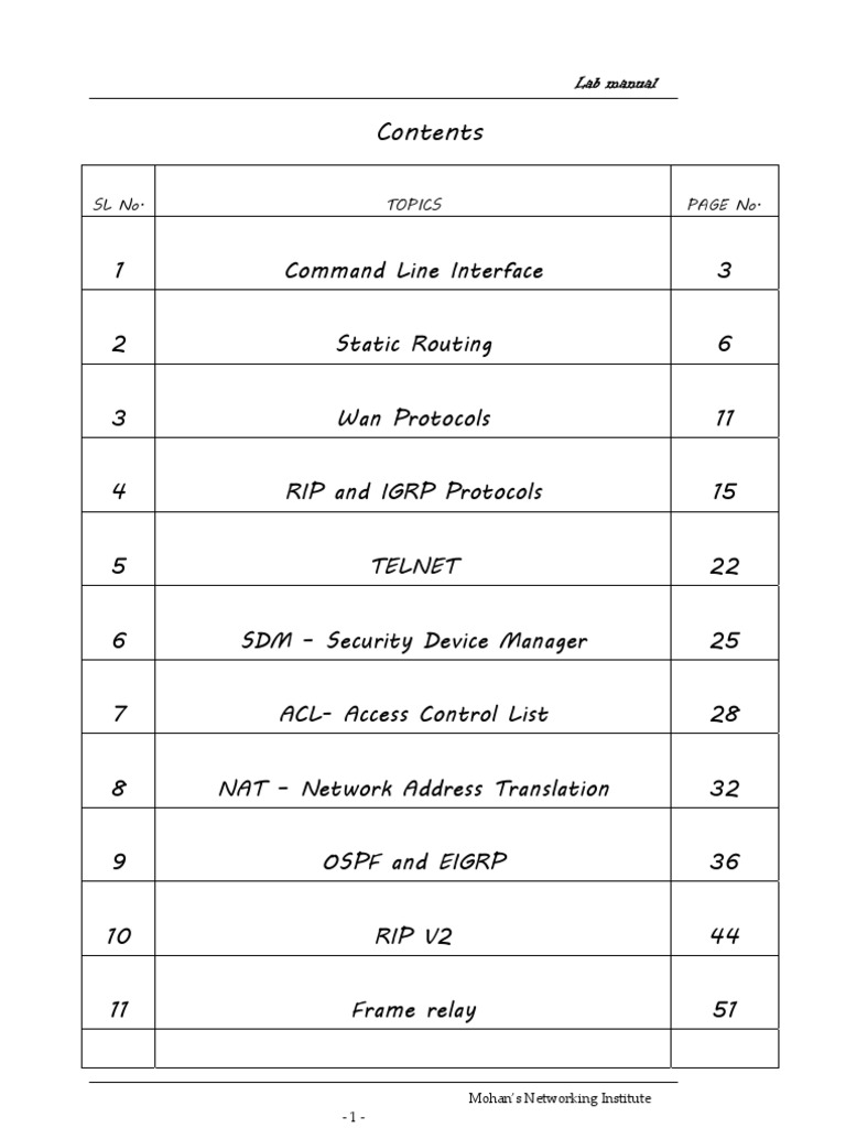 CCNA Lab Manual | PDF | Routing | Ip Address