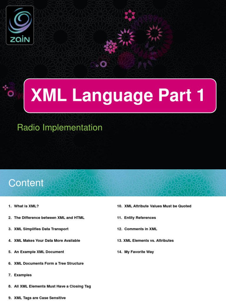 XML Language Part 1: Radio Implementation | PDF | Html Element | Xml