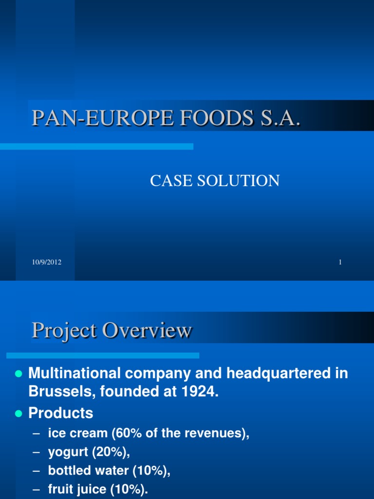 Pan-Europe Foods Capital Budget Analysis | PDF | Net Present Value ...