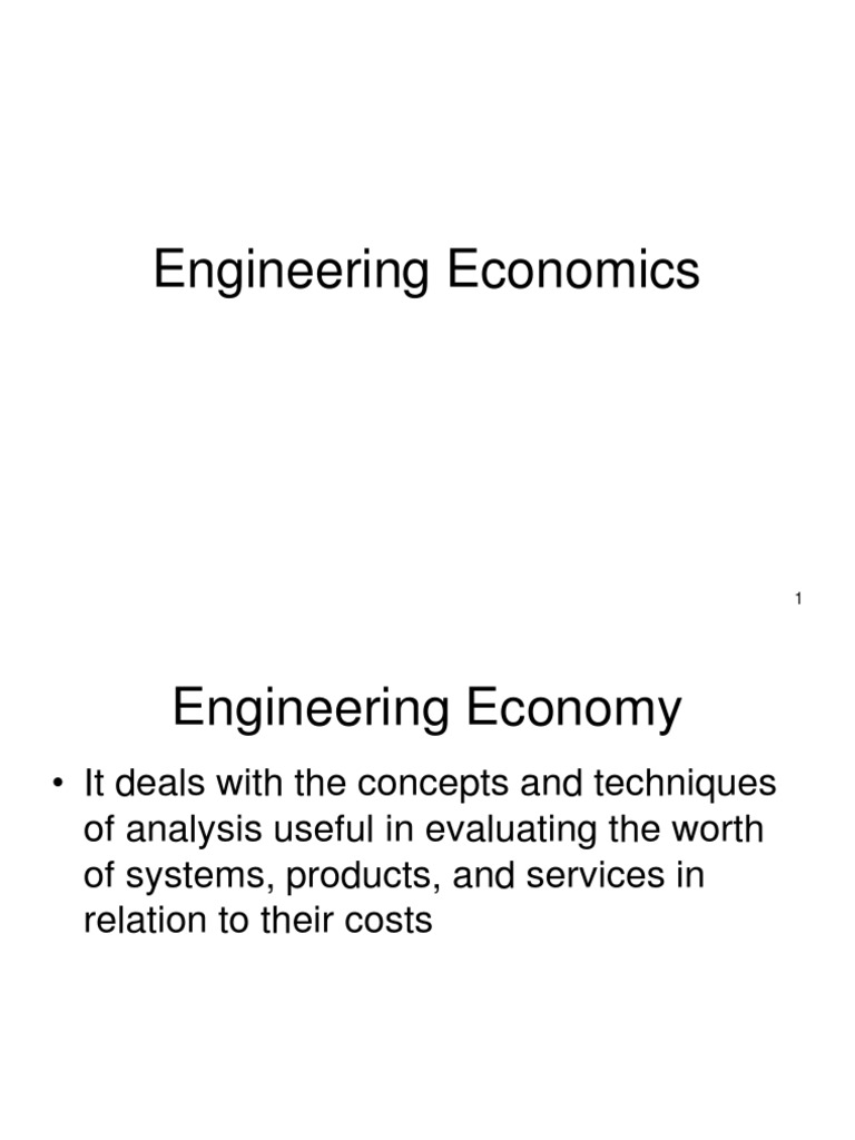 Eng Economics | PDF | Present Value | Interest