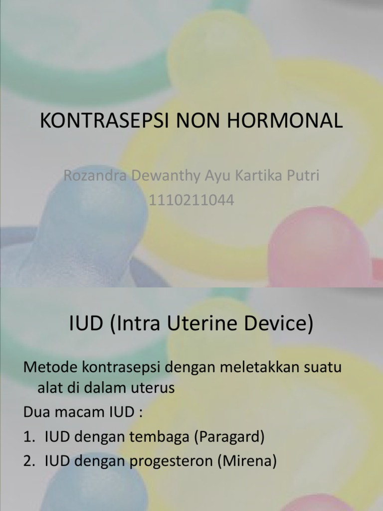 Kontrasepsi Non-Hormonal: IUD dan Spermatisida | PDF