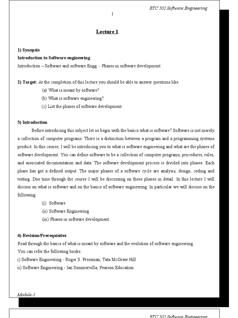 Software Engineering Module 1 | PDF | Software Prototyping | Software ...