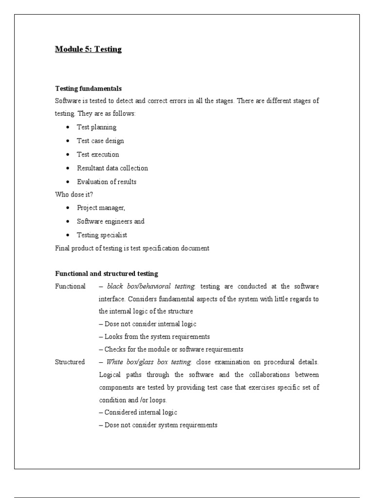 Software Engineering Module 5 | PDF | Software Testing | Production And ...