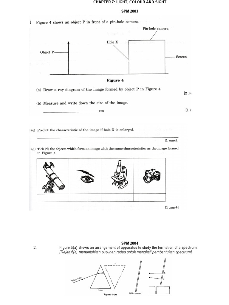 Physics Exam: Light and Color | PDF | Teaching Methods & Materials ...