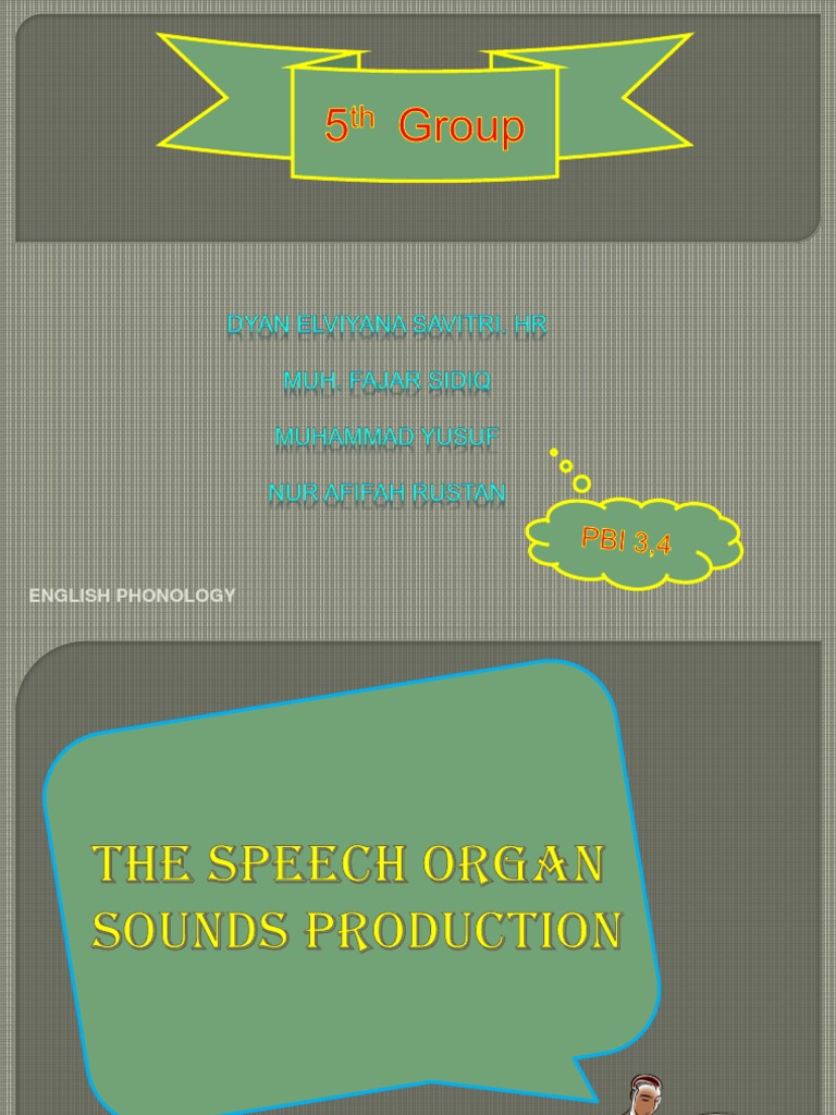 The Organs Speech Sounds Production | PDF | Speech | Mouth