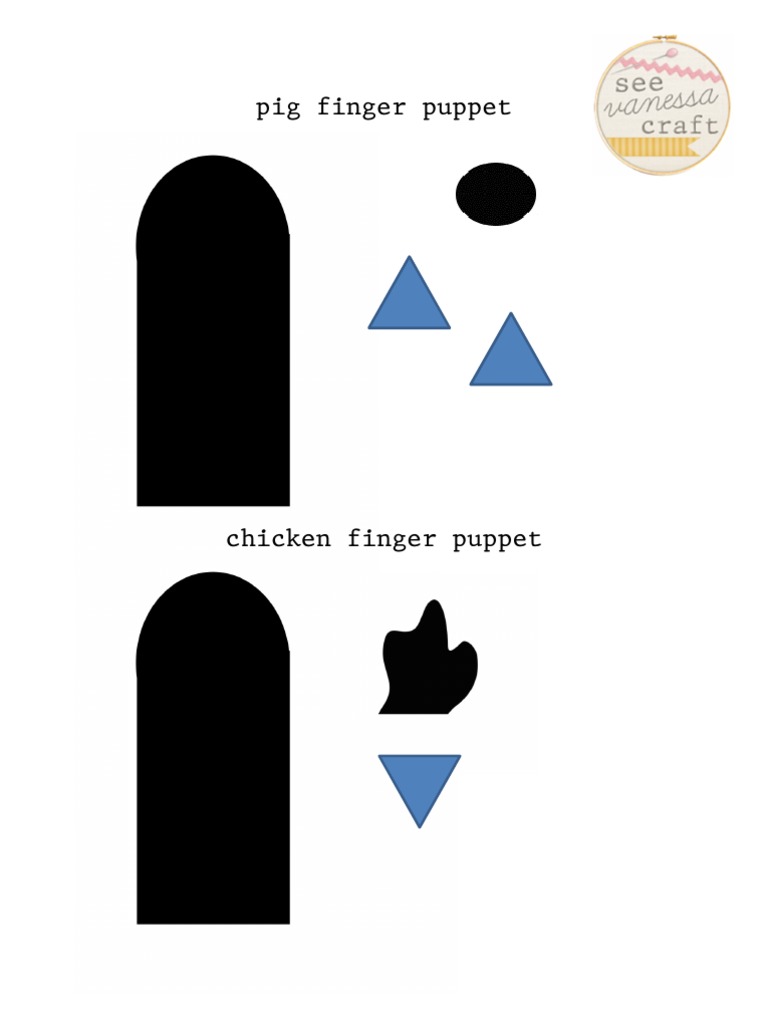 Finger Puppet Template - See Vanessa Craft | PDF