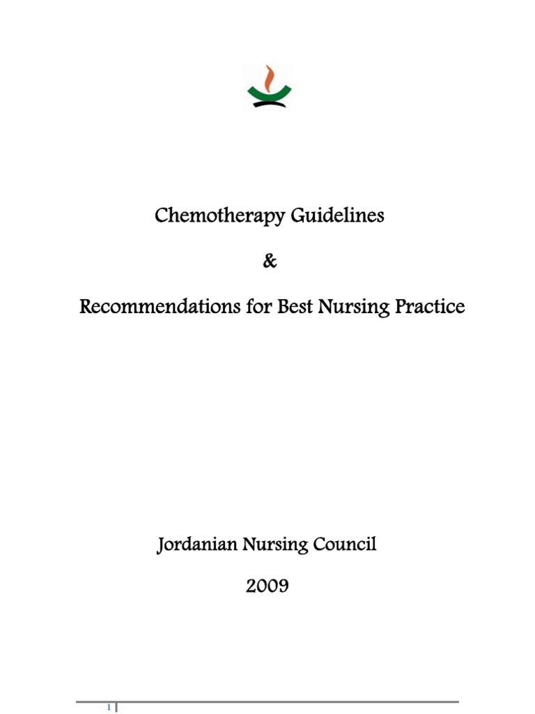 Chemotherapy Guidelines Nurse | Intravenous Therapy | Chemotherapy