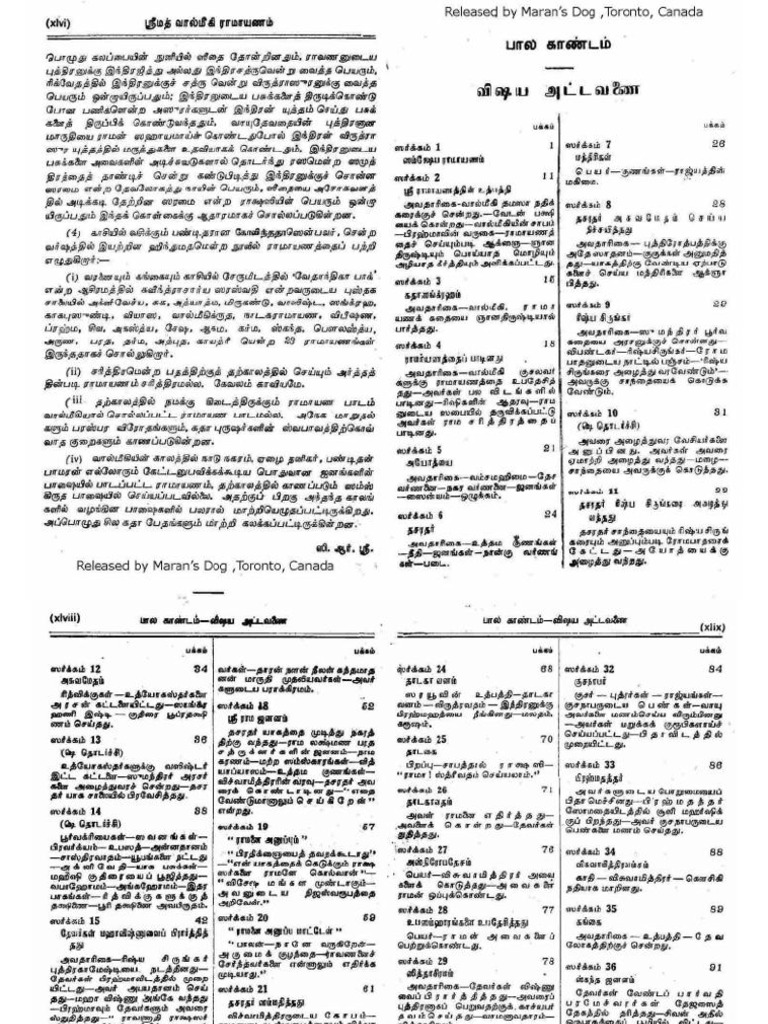 Valmiki Ramayanam in Tamil Vol 01 | PDF | Ramayana | Hindu Deities