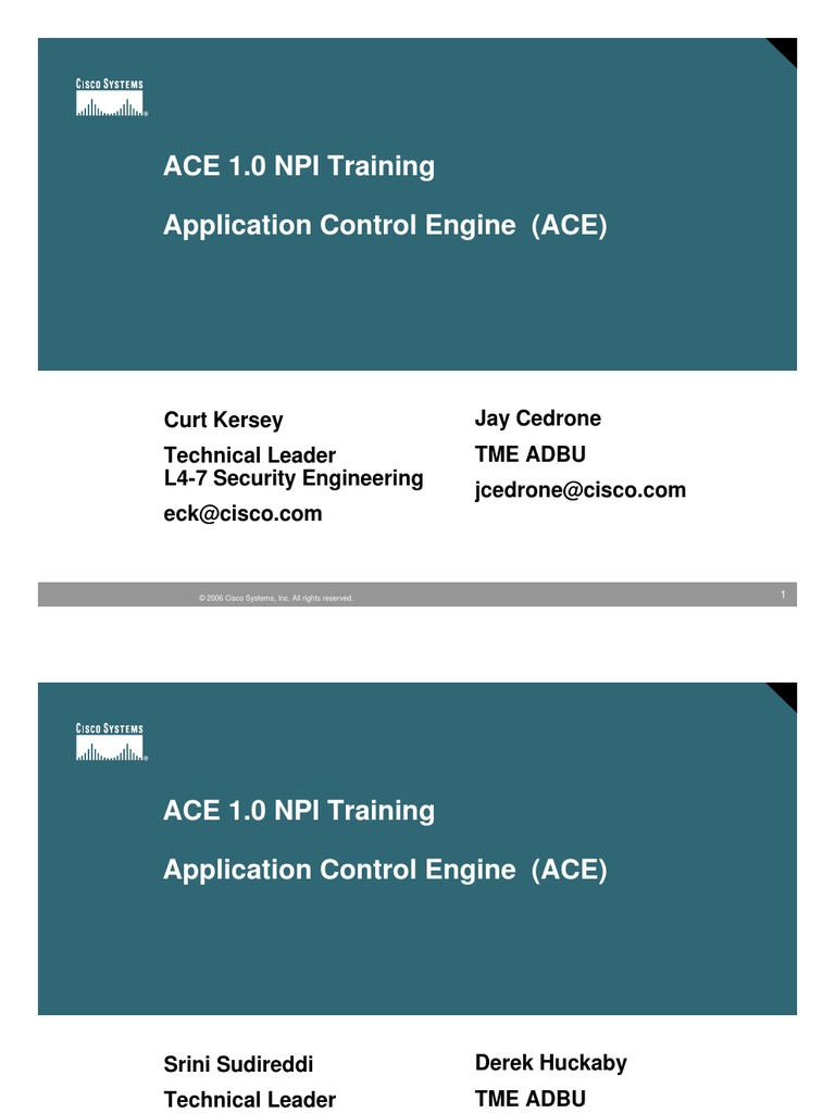 Cisco ACE | PDF