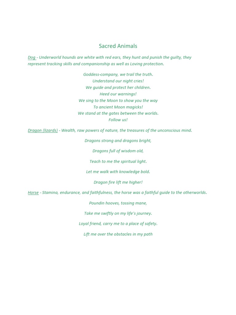 Sacred Animals of Hekate | PDF | Religion & Spirituality