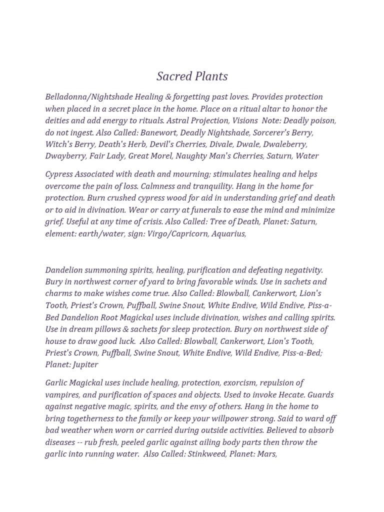 Sacred Plants of Hekate | PDF | Incense
