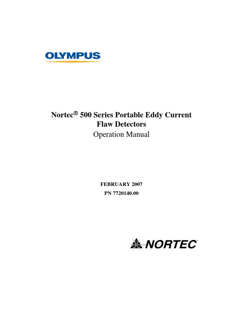Nortec 500 Series Portable Eddy Current Flaw Detectors: Operation ...