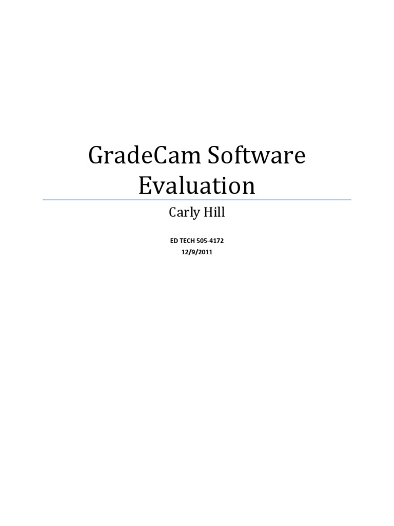 GradeCam Software Evaluation | PDF | Educational Assessment | Test ...
