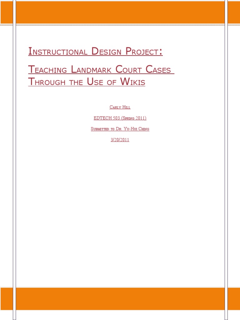 Instructional Design Project | PDF | Instructional Design | Educational ...