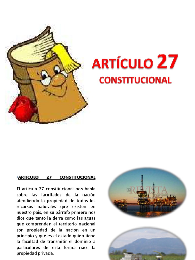 Articulo 27 | Propiedad | Nación