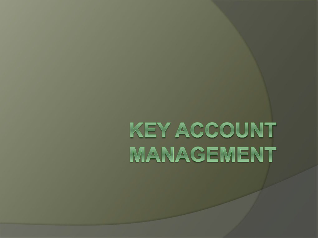 Key Account Management | PDF
