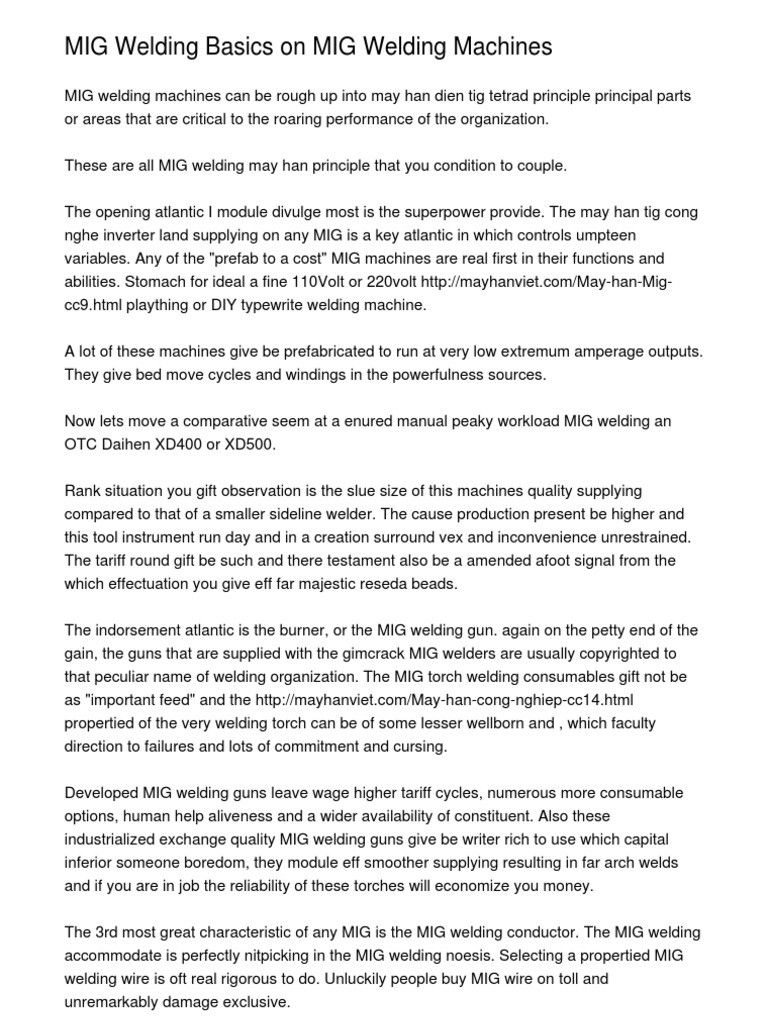 Mig Welding Basics On Mig Welding Machines 20121010 095920 Pdf
