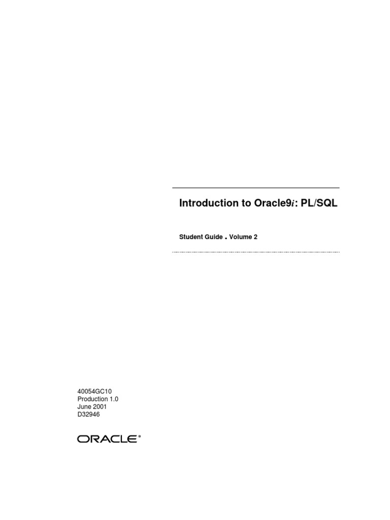 Modi - Introduction To Oracle9i - PLSQL Parte 2 y Solucion Practice | PDF
