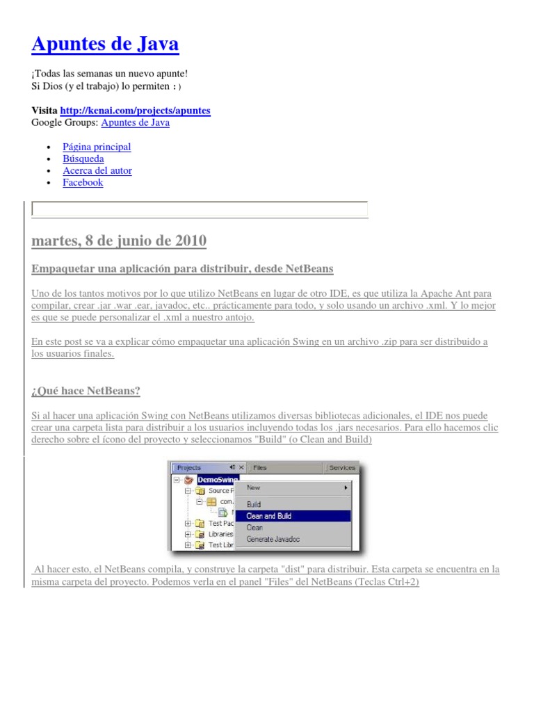 Apuntes de Java | PDF | Frijoles Netos | Aplicaciones y software