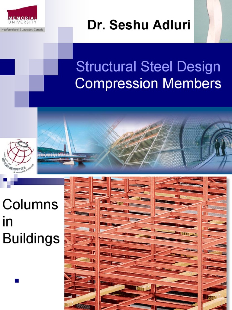 Dr. Seshu Adluri: Structural Steel Design | PDF | Buckling | Column