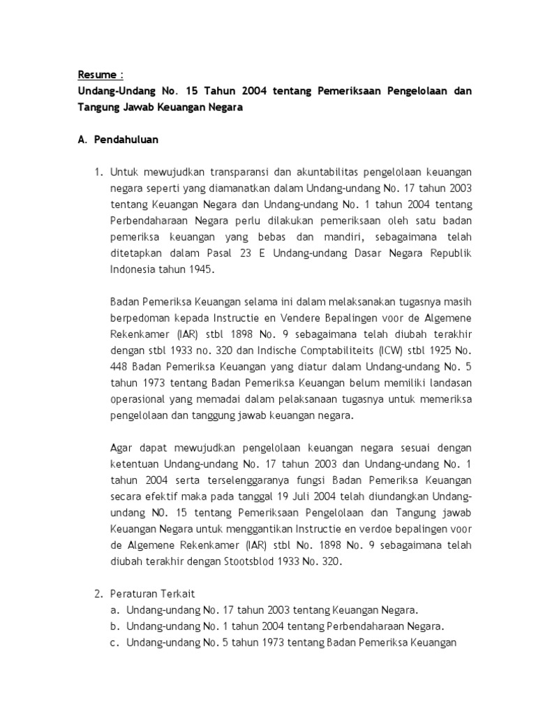 Ringkasan Uu 15 2004 | PDF