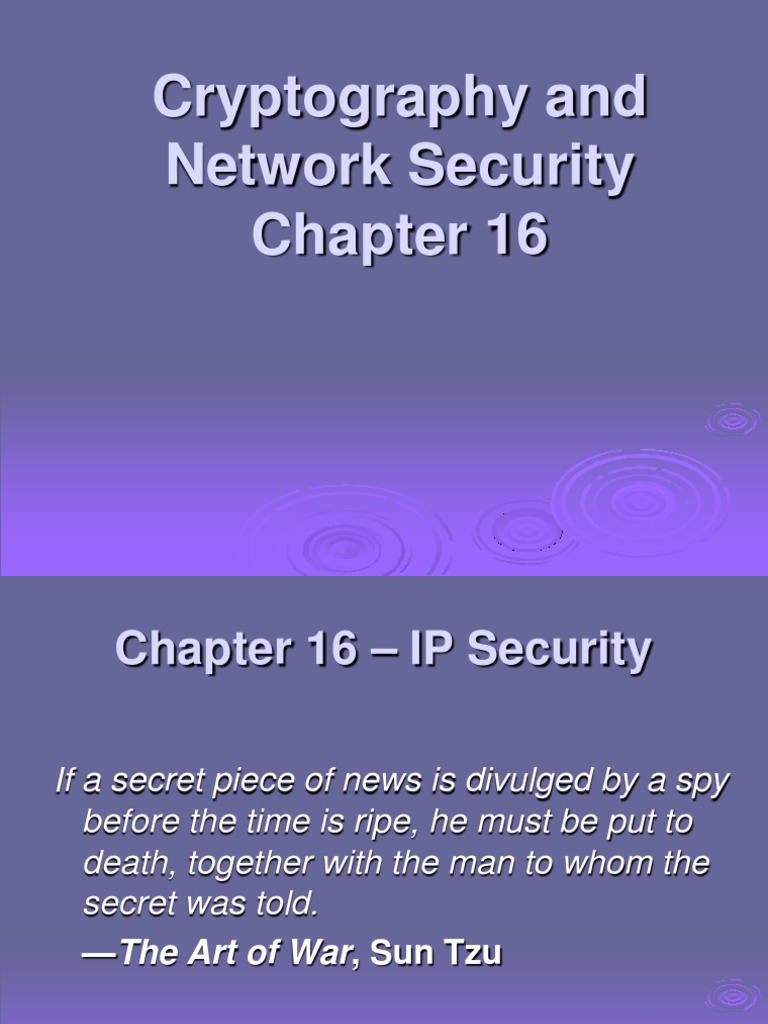 Cryptography and Network Security | PDF | Espionage Techniques | Internet Protocols