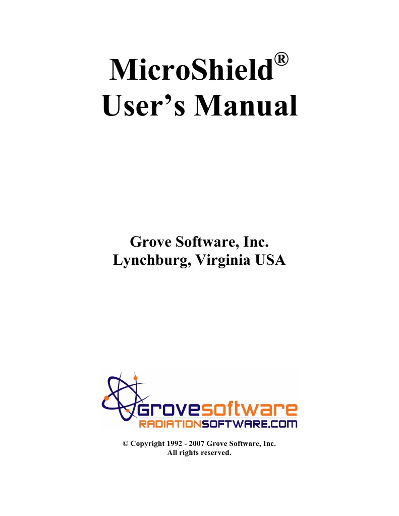 MicroShield Manual 7 | PDF | Density | Installation (Computer Programs)