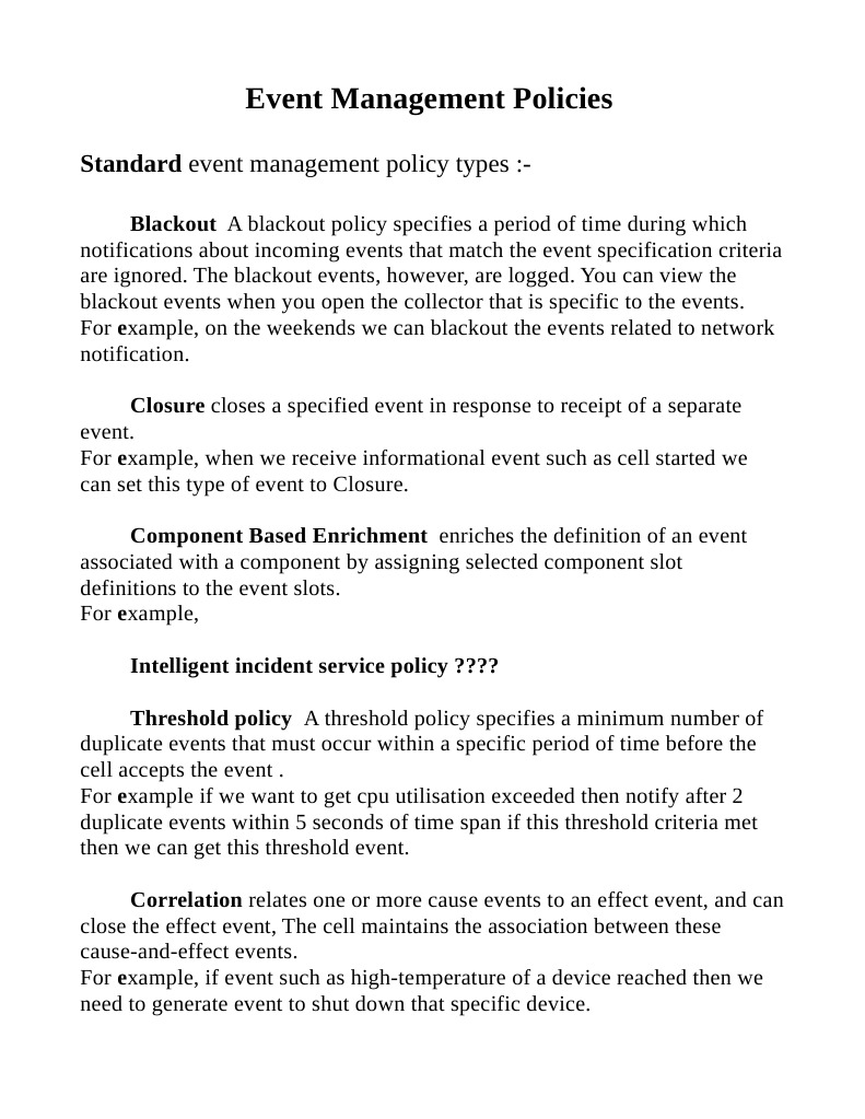 Event Mangement Policies | PDF | Computer Architecture | Software