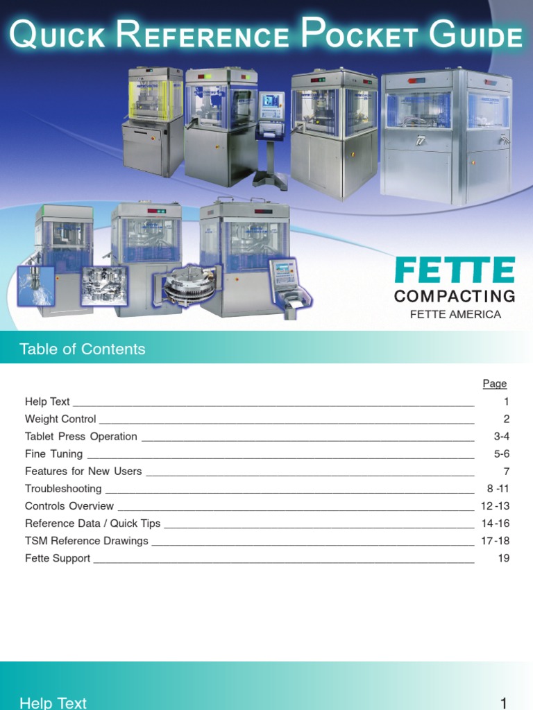 Fette Compression Machine-pocketguide