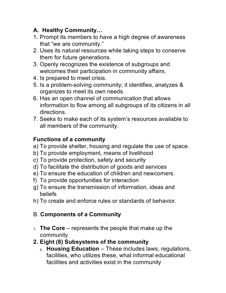 Elements of a Healthy Community: A Comprehensive Guide to Assessing ...